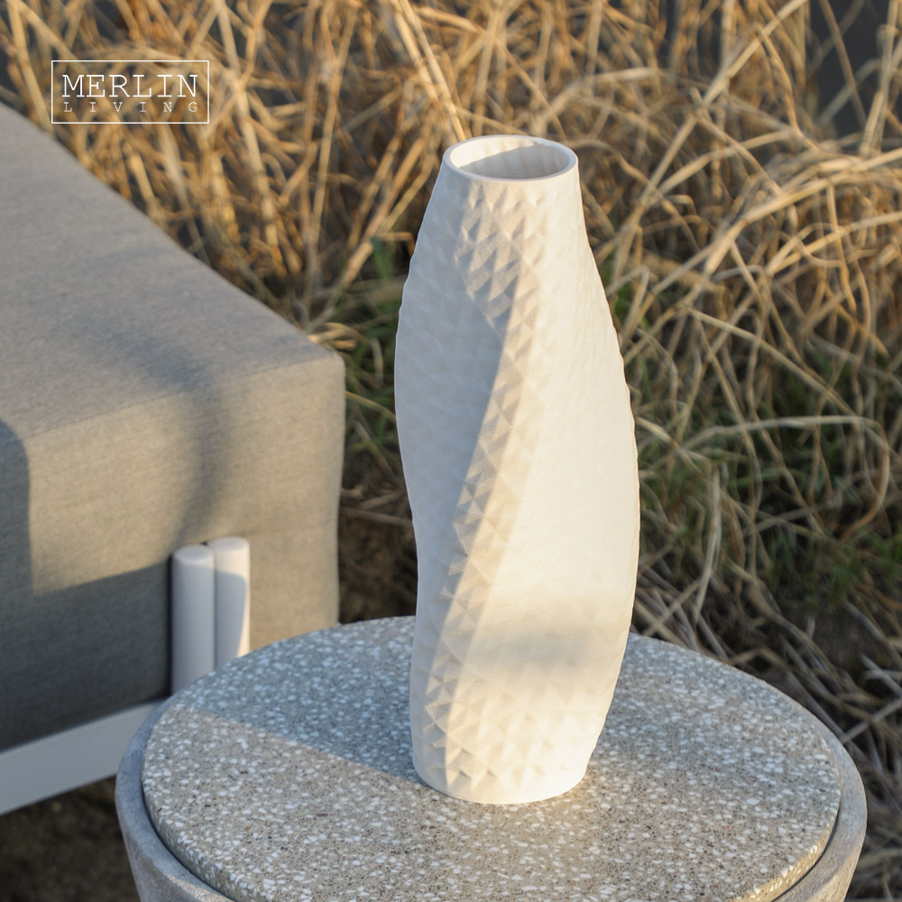 Best Merlin Living 3D Printed Bamboo Pattern Surface Craft Vases Decor ...