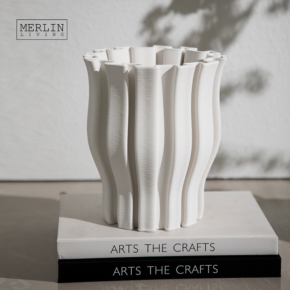 Best Merlin Living 3D Printed Vase Pot Ceramic Crafts Home Decor Vase ...