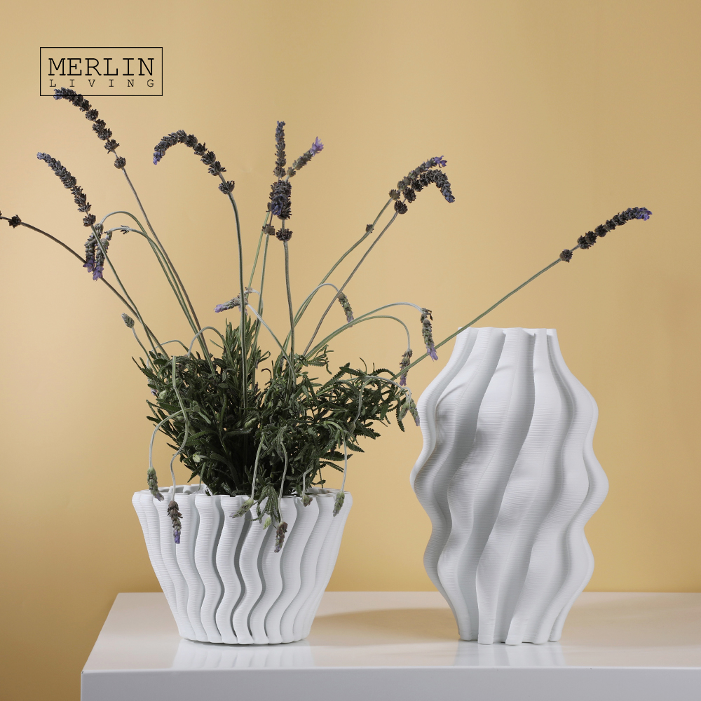 Best Merlin Living 3D Printing Chinese style thick line ceramic vase ...