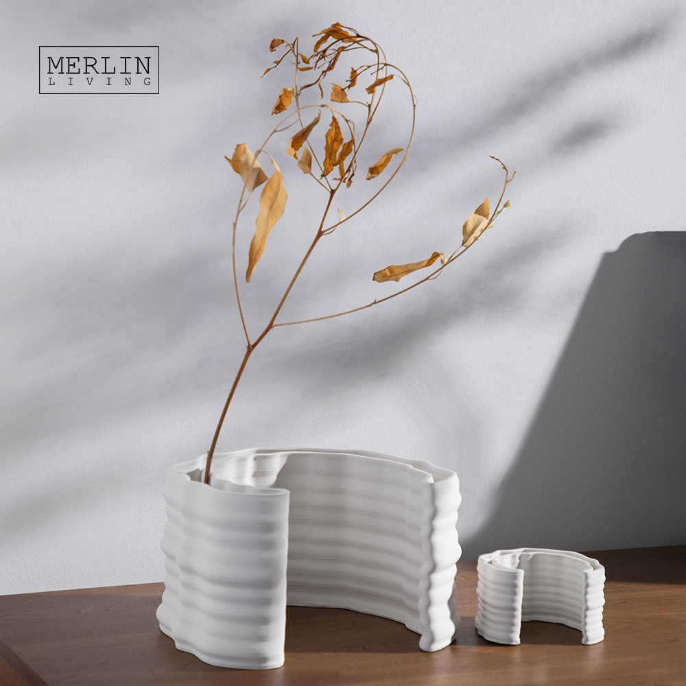 Best Merlin Living 3D Printing High Difficulty Modern Thin White Vase ...