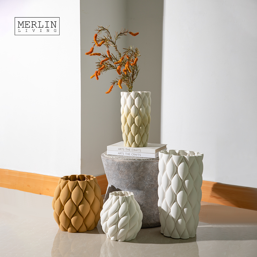Best Merlin Living 3D Printing Pineapple Shape Stacked Ceramic Vase ...