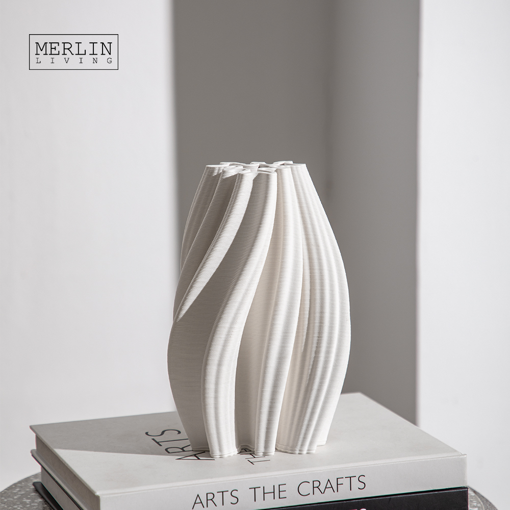 Best Merlin Living 3D Printing ceramic Rotating pleated vase for ...