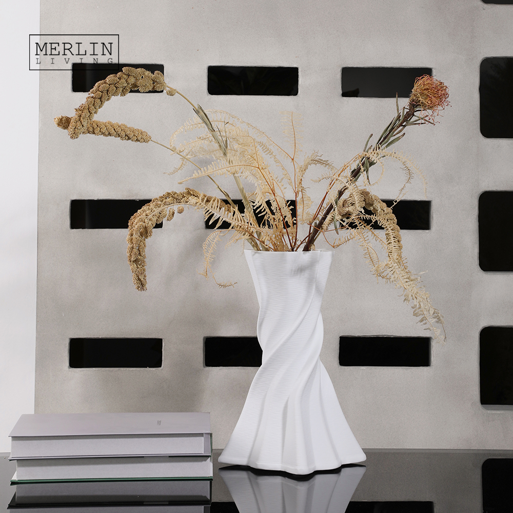 Best Merlin Living 3D printed wedding dress shaped ceramic vase factory ...