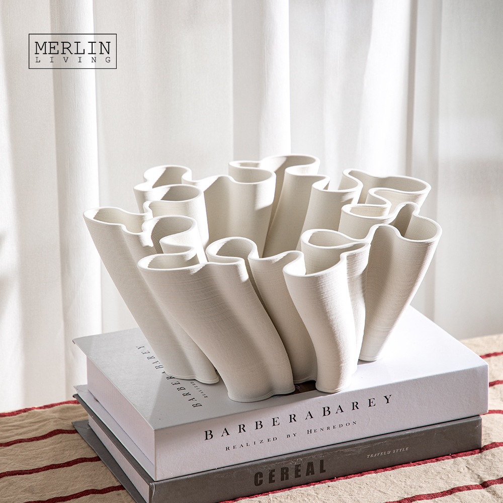 Best Merlin Living 3D printing folding pleated vase nordic home decor ...