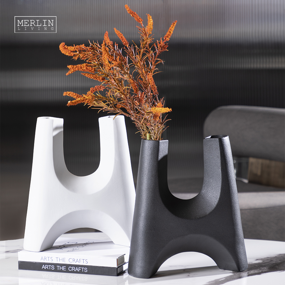 Best H-shaped ceramic vase business style desktop ornaments Merlin ...