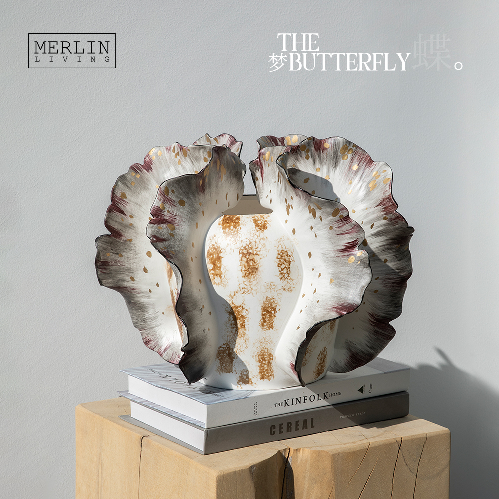 Best Hand Painting Ceramic vase pastoral style home decor Merlin Living ...