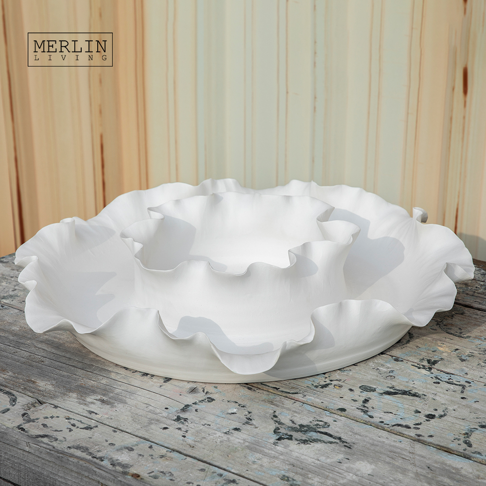 Best Handmade Ceramic Fruit Bowl shaped like blooming flower Merlin ...