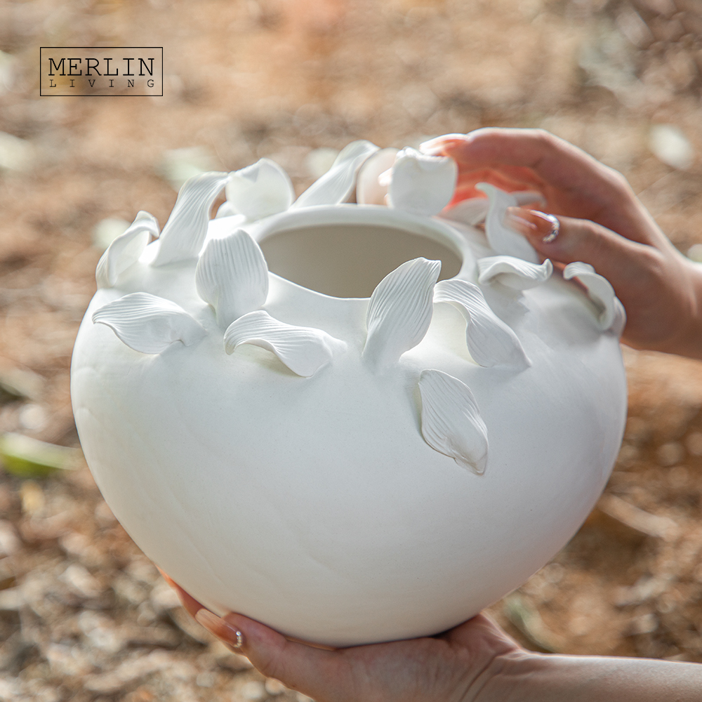 Best Handmade ceramic Oval shape vase for home decor Merlin Living ...