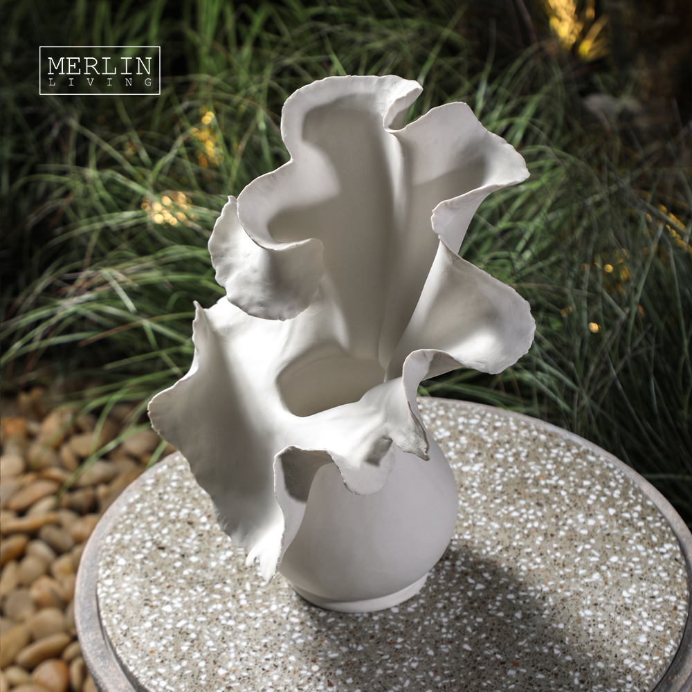 Best Merlin Living Handmade ceramic white vase Chaozhou ceramic factory ...