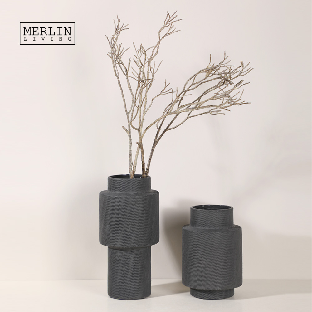 Best Merlin Living Natural Rough Line Ceramic Vase factory and ...